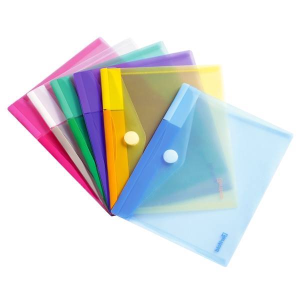 A5 folder with velcro closure, 6 trendy colors
