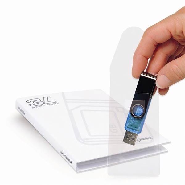 Self Adhesive USB Pockets With Flap - 100 pcs.